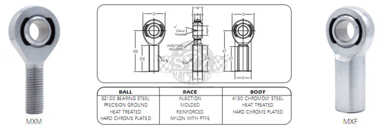 MXM MXF Metric Rod Ends M5 M8 M10 M12 M16 M48